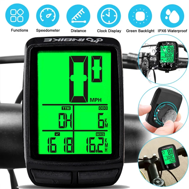 WATERPROOF DIGITAL LCD Cycle Computer Bicycle Bike Odometer Speedometer ...