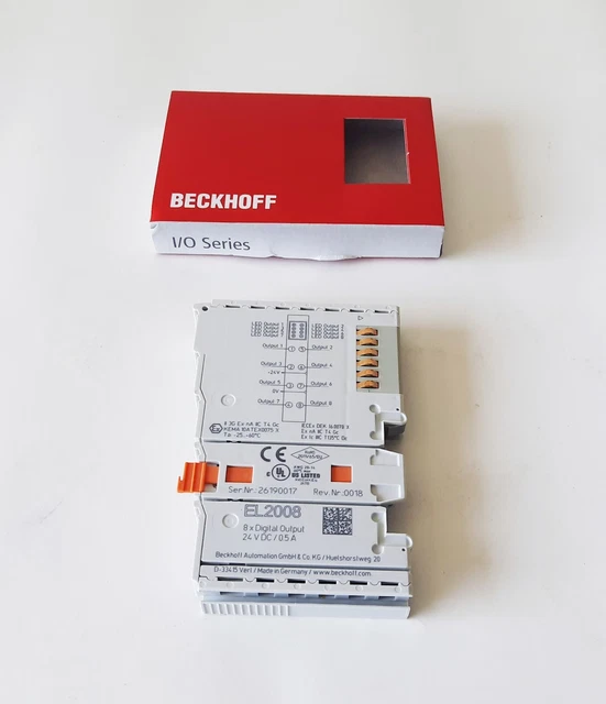 NEW- BECKHOFF EL2008 EtherCAT Terminal, 8-channel digital output, 24 V ...
