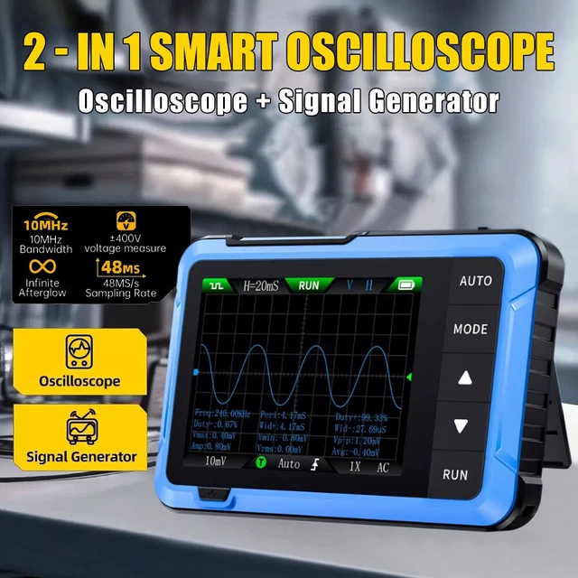 DIGITAL OSCILLOSCOPE 48MS/S Sampling Rate 10MHz Bandwidth 2 Channels ...