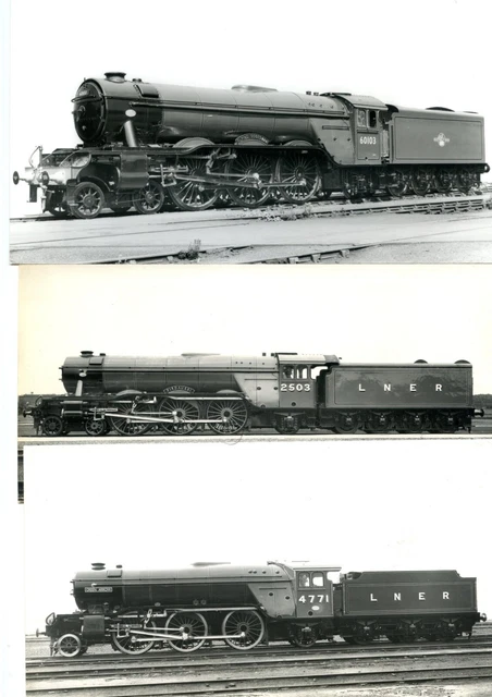 BRITISH RAILWAYS PUBLICITY OFFICIAL PHOTOS x3 OF LNER LOCOMOTIVES £2.50 ...