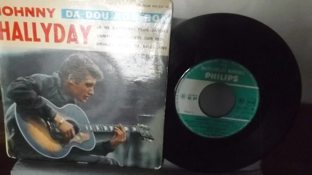JOHNNY HALLYDAY DA dou ron ron pochette carton medium 432.933.be label ...