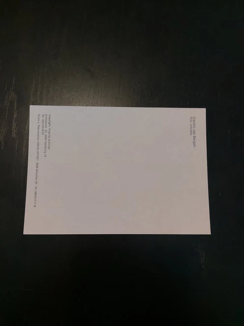 AUTOGRAMM AK AUTOGRAMMKARTE Carolin van Bergen Schauspielerin ...