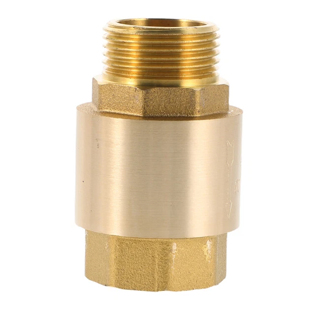 BRASS NON-RETURN CHECK Valve: Threaded One-Way Valve For Water Flow ...
