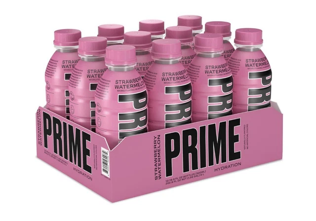 PRIME HYDRATION DRINK KSI Logan Paul 12 x 500ml Strawberry Watermelon ...