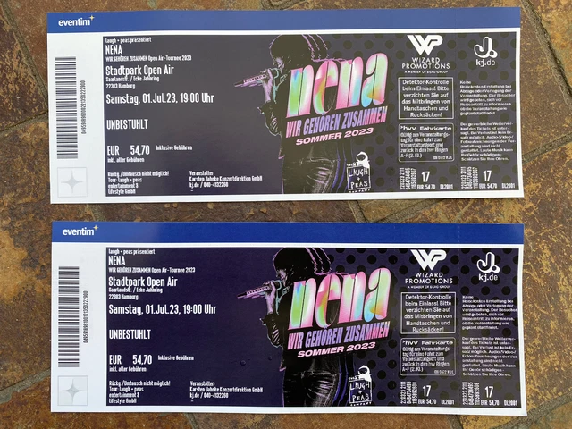 Zwei Karten Nena Stadtpark Openair 2023 Hamburg 01 07 Eur 100 00 Picclick De