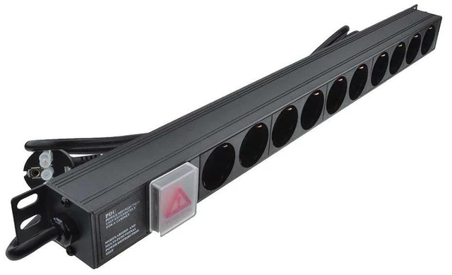 RACKMOUNT SCHUKO PLUG PDU, 10-Gang, Vertically Mounted, 16A PDU-10WS-V ...