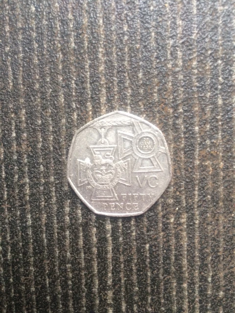 50 PENCE COIN”RARE,ORIGINAL”(2006) VC VICTORIA CROSS 60 YEARS SINCE END ...
