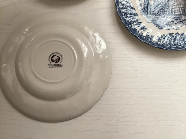 CHURCHILL BLUE WILLOW 6-Side Plates, 6.5-inch set 3 £12.94 - PicClick UK