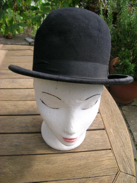VINTAGE DISTRESSED MOORE’S black bowler hat dance theatre costume ...