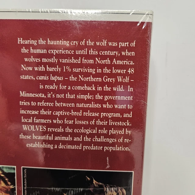 WOLVES VHS 1991 Audubon Video Narrator Robert Redford £3.60 - PicClick UK