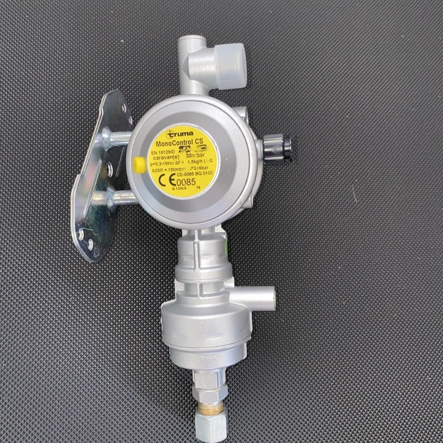 TRUMA 8MM CARAVAN Motorhome Bulkhead Gas Regulator with Crash Sensor ...
