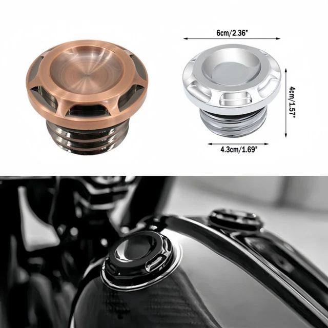 FUEL GAS TANK Thread Cap Cover Copper For '96-15 Harley Sportster XL883 ...
