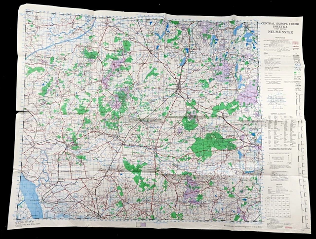 WW2 MAP OF Germany Neumünster Itzehoe British Military War Office Issue ...