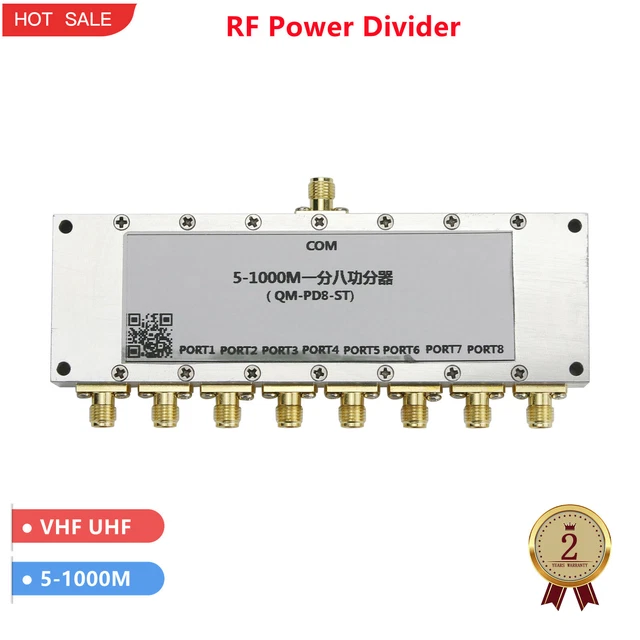 5-1000M RF POWER Divider VHF UHF One-To-Eight Power Splitter Power ...