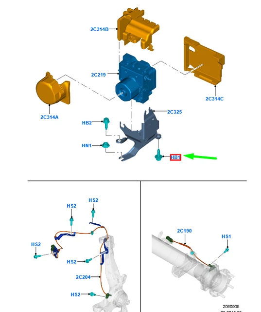 FORD RANGER T6 MK1 Fuel Injection Pump Bracket Bolt 1899977 NEW GENUINE ...