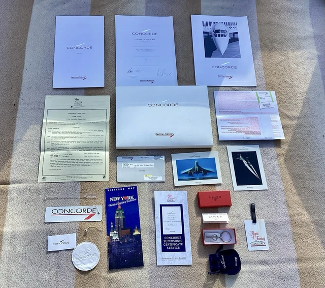 VINTAGE CONCORDE FLIGHT Pack 1997 London-New York *Plus Bonus Items* £ ...