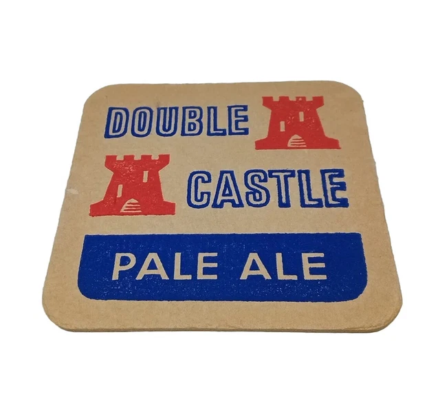 VTG CASTLETOWN BREWERY Double Castle Pale Ale Beermat Drinks Coaster ...