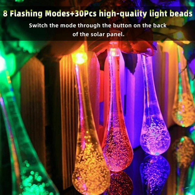 SOLAR STRING 30 LEDs Lights Outdoor Waterproof Garden Path Yard Decor ...