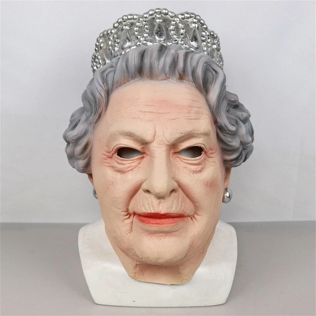 QUEEN ELIZABETH FACE Mask Platinum Jubilee Royal Family Fancy Dress ...