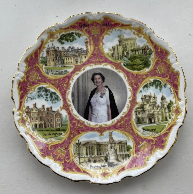 THE ROYAL RESIDENCES 40th Anniversary Queen Elizabeth II plate, Peter ...
