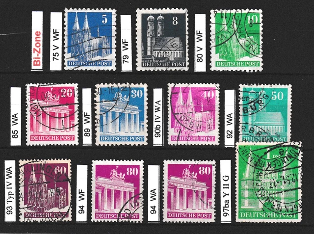 BIZONE BAUTEN LOT ex. Mi-Nr. 73 - 100 gestempelt EUR 1,25 - PicClick DE