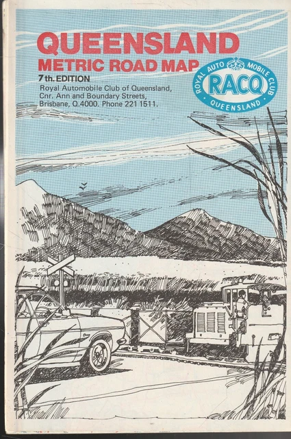OLD AUSTRALIAN MAP , RACQ , QUEENSLAND METRIC ROAD MAP 7th ed $17.00 ...