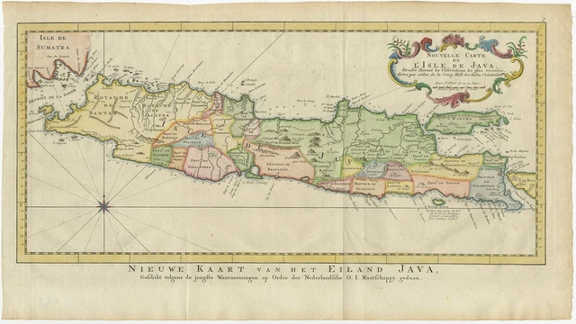 ANTIQUE MAP OF Java, Indonesia $500.00 - PicClick