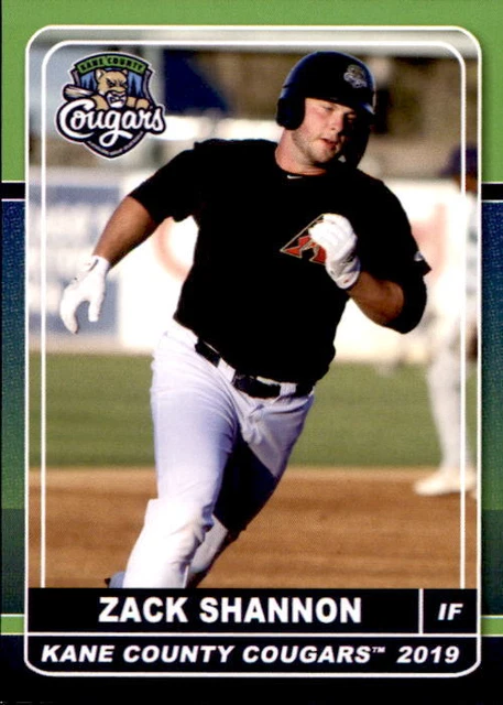 2019 KANE COUNTY Cougars Grandstand #22 Zack Shannon Batavia Ohio ...