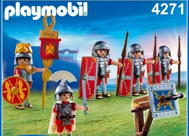 PLAYMOBIL 4271 romains histoire Centurion et légionnaire porte étendard ...