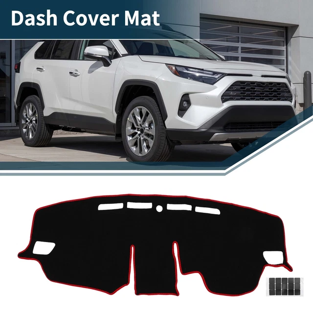 DASHBOARD DASH COVER Mat for TOYOTA RAV4 2019-2024 with Sticker Black ...