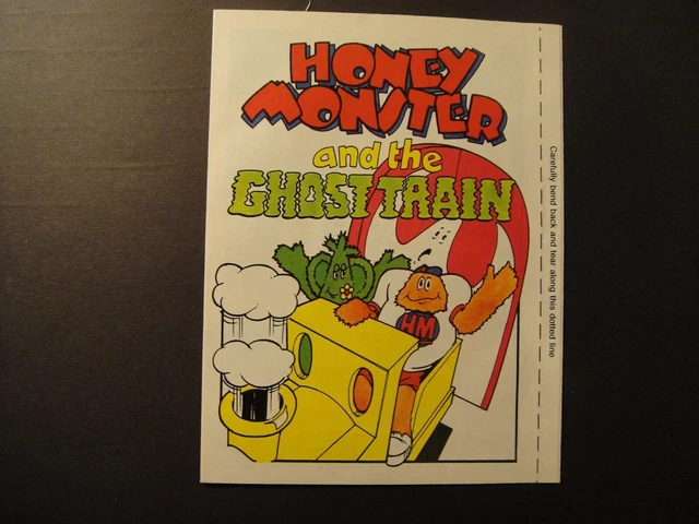QUAKER OATS SUGAR Puffs Honey Monster And Ghost Train Booklet Insert ...