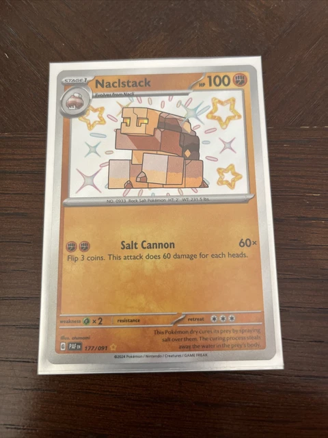 POKEMON CARD SHINY Naclstack 177/091 Rare Paldean Fates Near Mint EUR 5 ...