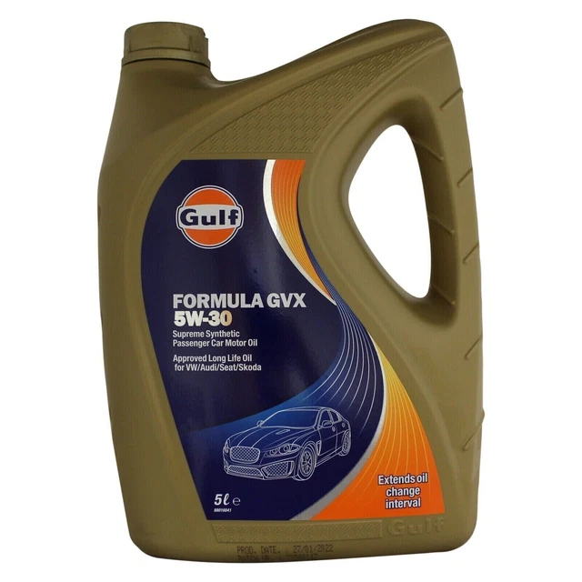 GULF FORMULA GVX 5W-30 C3 VW BMW 504/507 Long Life-04 Synthetic Engine ...