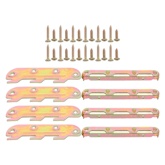 WOOD BED RAIL Hook Plate Frame Modification Bracket Footboard ...