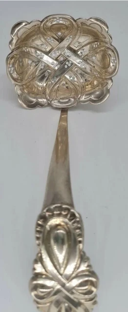 ANTIQUE FRUIT SPOON Solid Silver Strainer Egg Tea Sugar Netherlands Jan ...