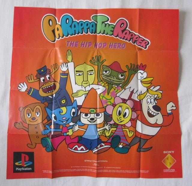 VINTAGE PLAYSTATION 1 Ps1 Parappa The Rapper Hip Hop Hero Poster ...