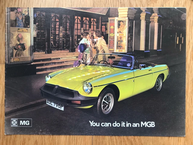 ORIGINAL BRITISH LEYLAND 1974 MG Color Chart Brochure MGB Pub. 2989 and ...
