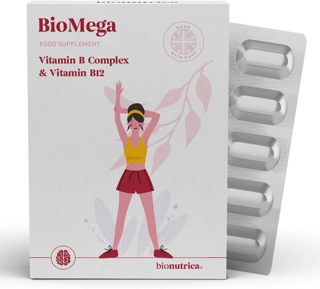 BIOMEGA-VITAMIN B COMPLEX | Essential Vitamin B1,B2,B12,B6,B3,B5 | High ...