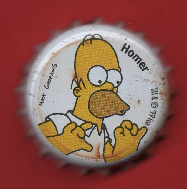 TAPPO CORONA SIMPSON Homer 2 Succhi Yoga Cap-Crown-Kronkorken-Capsule ...