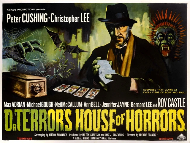 DR. TERROR'S HOUSE of Horrors 1965 UK quad poster print 30x40" Peter ...