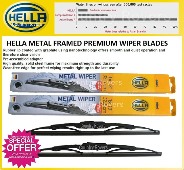 LAND ROVER DEFENDER 90 & 110 Td5 & Puma Front Windscreen Wiper Blades ...