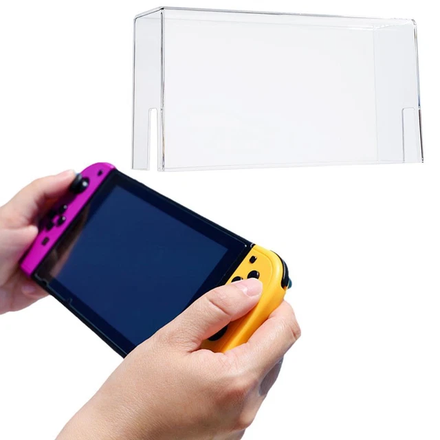ACRYLIC CLEAR DUST Display Box Cover For Switch/OLED Waterproof Dock ...