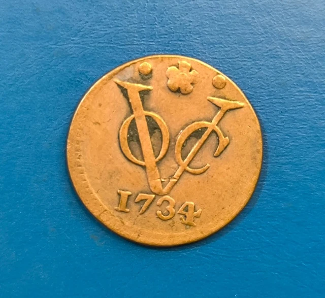 1734 DUTCH NETHERLANDS Colonial Voc Duit New York Penny Holland Coin ...