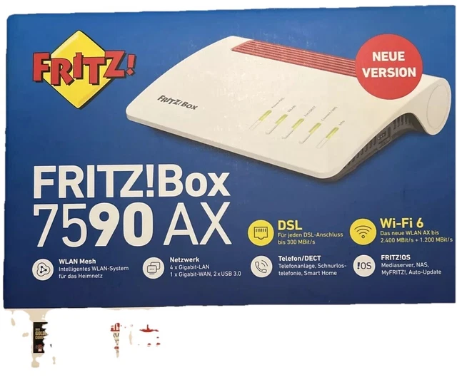 AVM FRITZ!BOX FRITZBOX 7590 AX V2 WiFi 6 WLAN Router / Dual-Band OVP* EUR 160,00 - PicClick DE