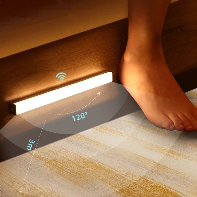 MOTION SENSOR LED Light Wireless Rechargeable Closet Cabinet Wardrobe ...