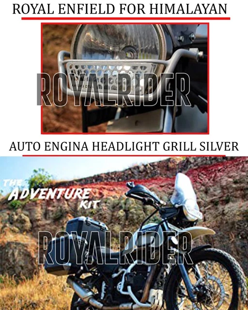 ROYAL ENFIELD HIMALAYA Auto Engina Front Headlight Grill Ss £52.63 ...