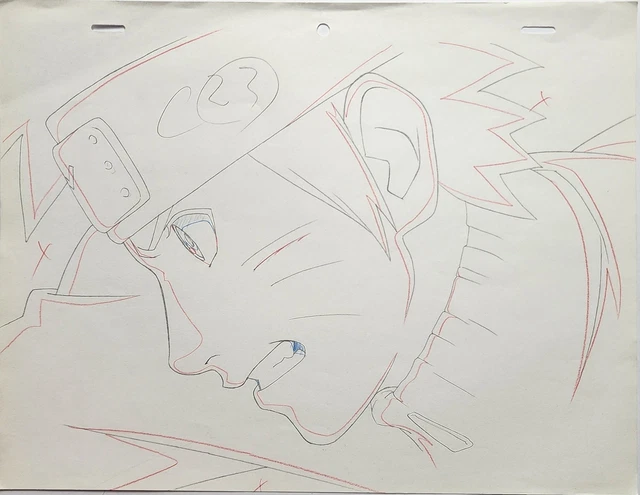 NARUTO DRAWING ANIMATION Production Cel Genga Douga: Naruto - 4791 $260 ...