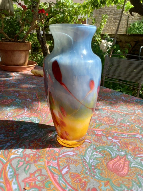 VASE ANCIEN SIGNÉ La Rochère France gravé sous le vase. 20 cm haut EUR ...