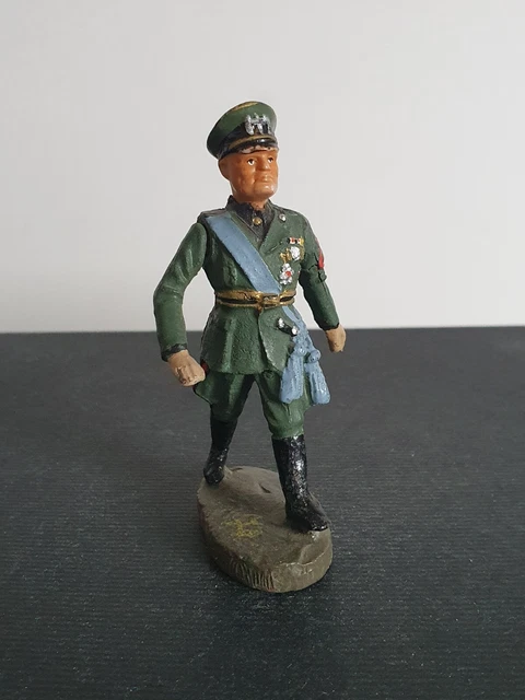 ELASTOLIN LINEOL GENERAL Mussolini Porzellan Arm bew Italien Militär II WK Masse EUR 189,99 ...
