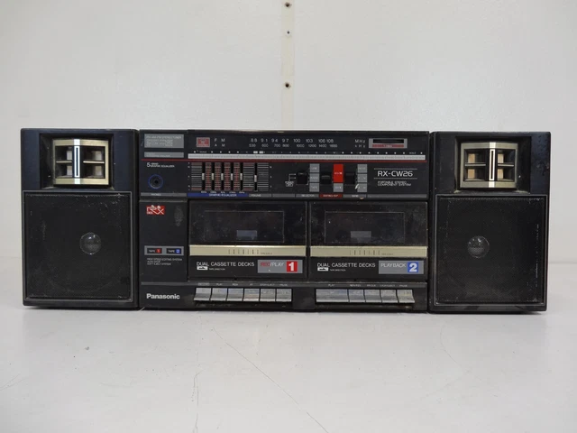 PARTS VINTAGE PANASONIC Rx-Cw26 Am/Fm Radio Cassette Boombox ...